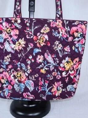 Vera Bradley | Bags | Vera Bradley Iconic Purple Floral Tote Bag | Poshmark
